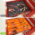 42 Pack Tool Box Organizer Tray Dividers, Rolling Chest Cart Cabinet ...