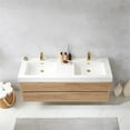"Vinnova Palencia 60"" Double Sink Wall-Mount Floating Wood Vanity, No ...