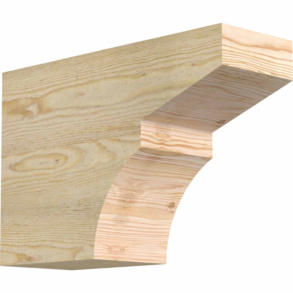 6"W x 12"H x 18"L Monterey Rough Sawn Rafter Tail, Douglas Fir ...