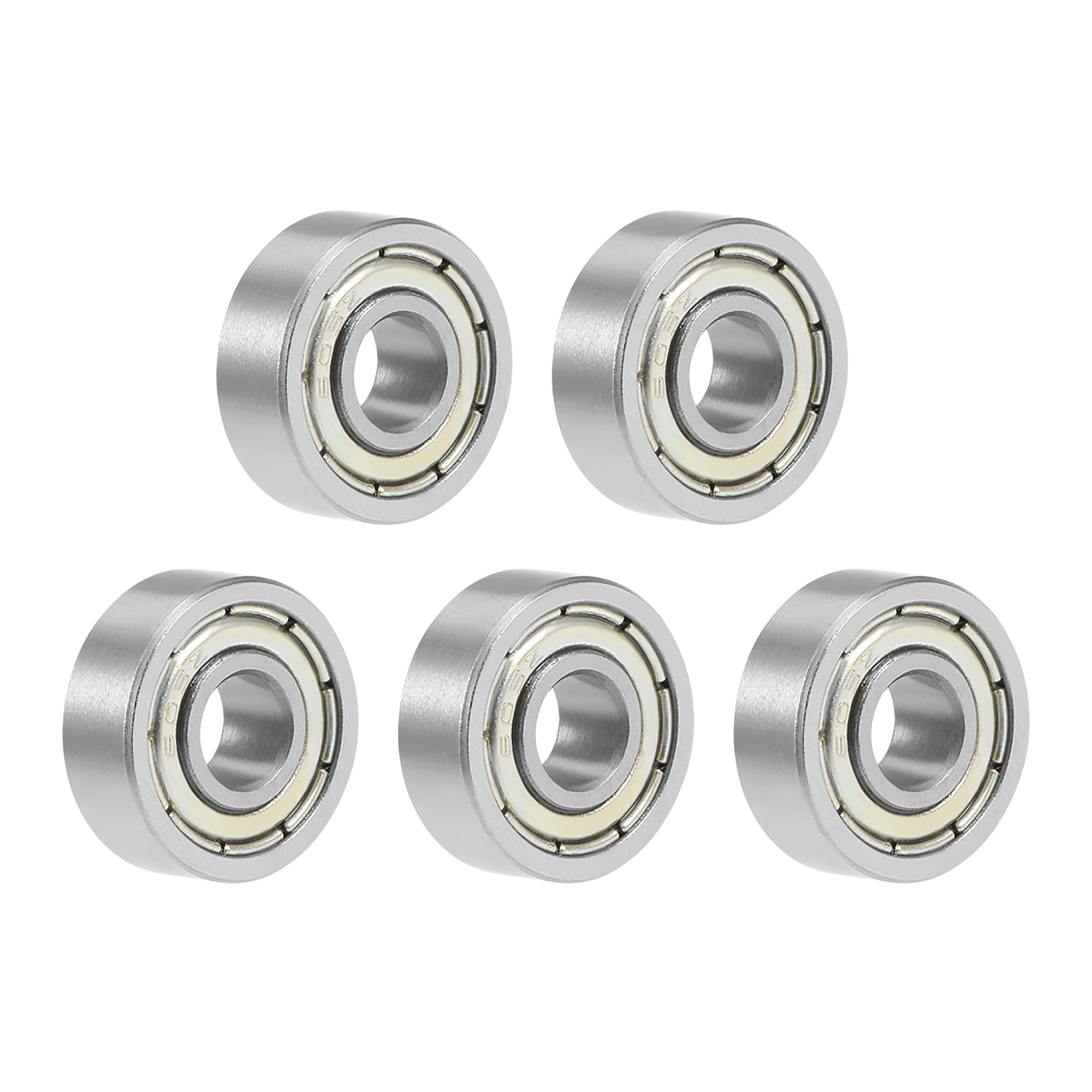 605ZZ Ball Bearing 5x14x5mm Double Sealed Chrome Steel Bearings 5pcs ...