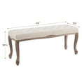 Free Shipping! Bestco Upholstered Entryway Bench w Curved Legs for ...