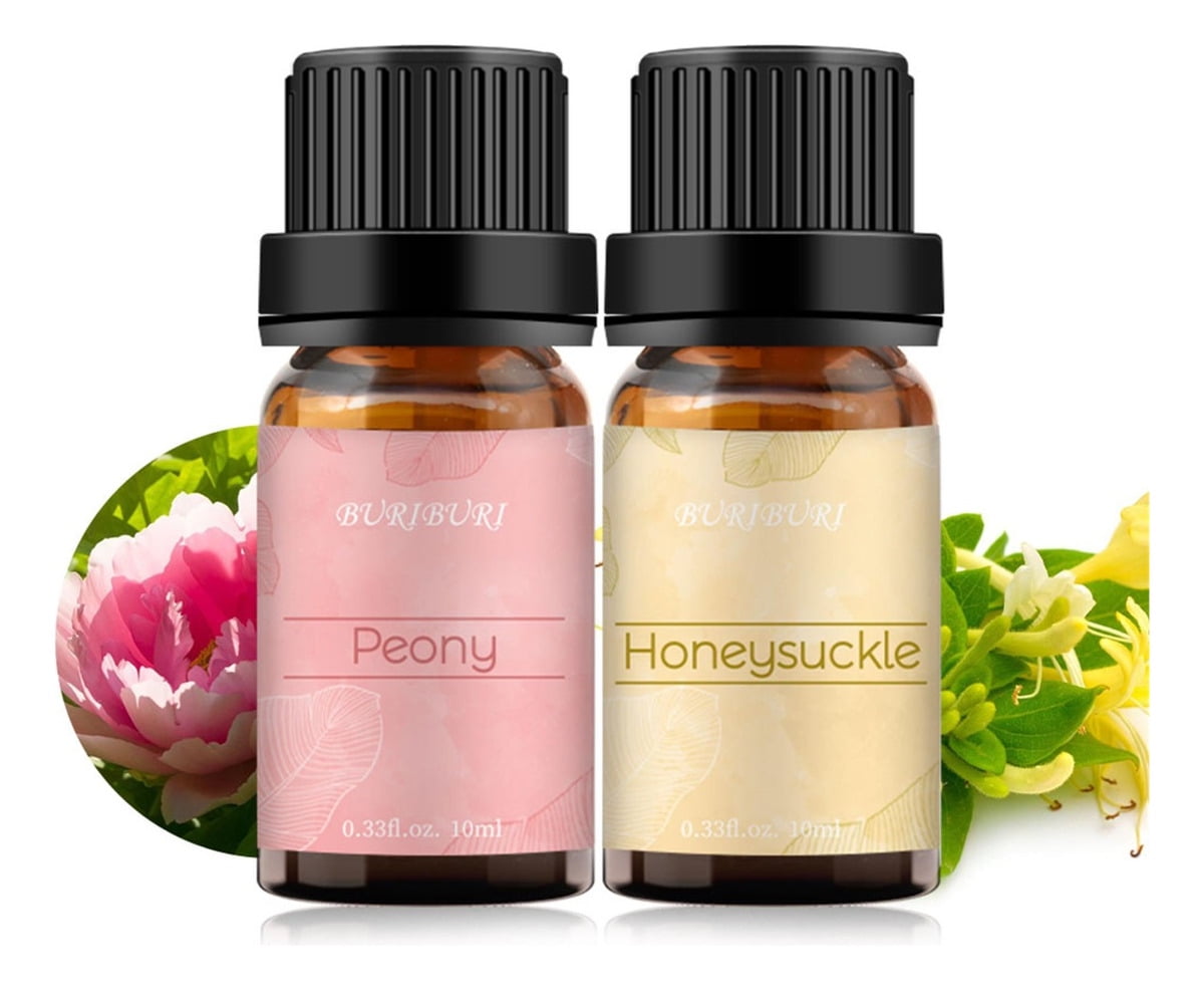 Buriburi Essential Oils 100% Pure Peony and Honeysuckle Set 10 ml (1/3 ...