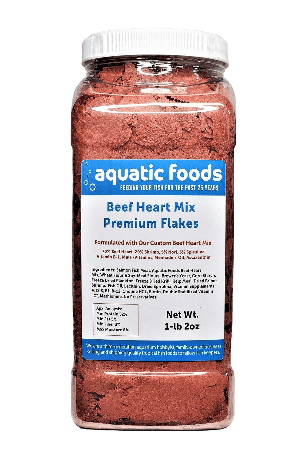 Beef Heart Custom Mix Flakes of Beef Heart, Shrimp Prawns for Color ...