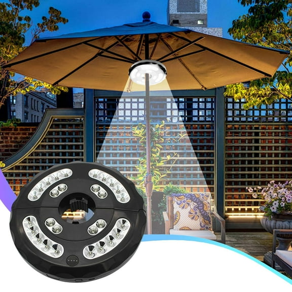 Yescom 40 LED Solar String Light Cool White Fit for 9 ft 8 Ribs Outdoor ...