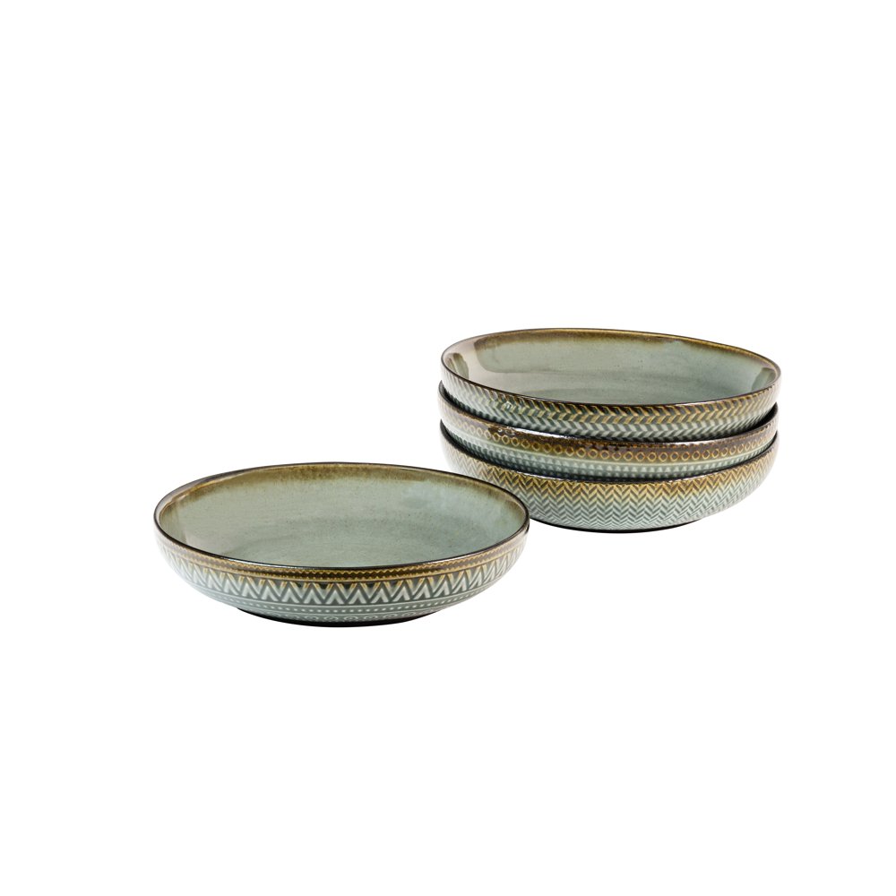 Sango Glyph Grey Set of 4 Dinner Bowls - Walmart.com - Walmart.com