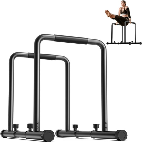 Adjustable Dip Bar- 1100lbs Dip Station Portable Functional Fitness Bar ...