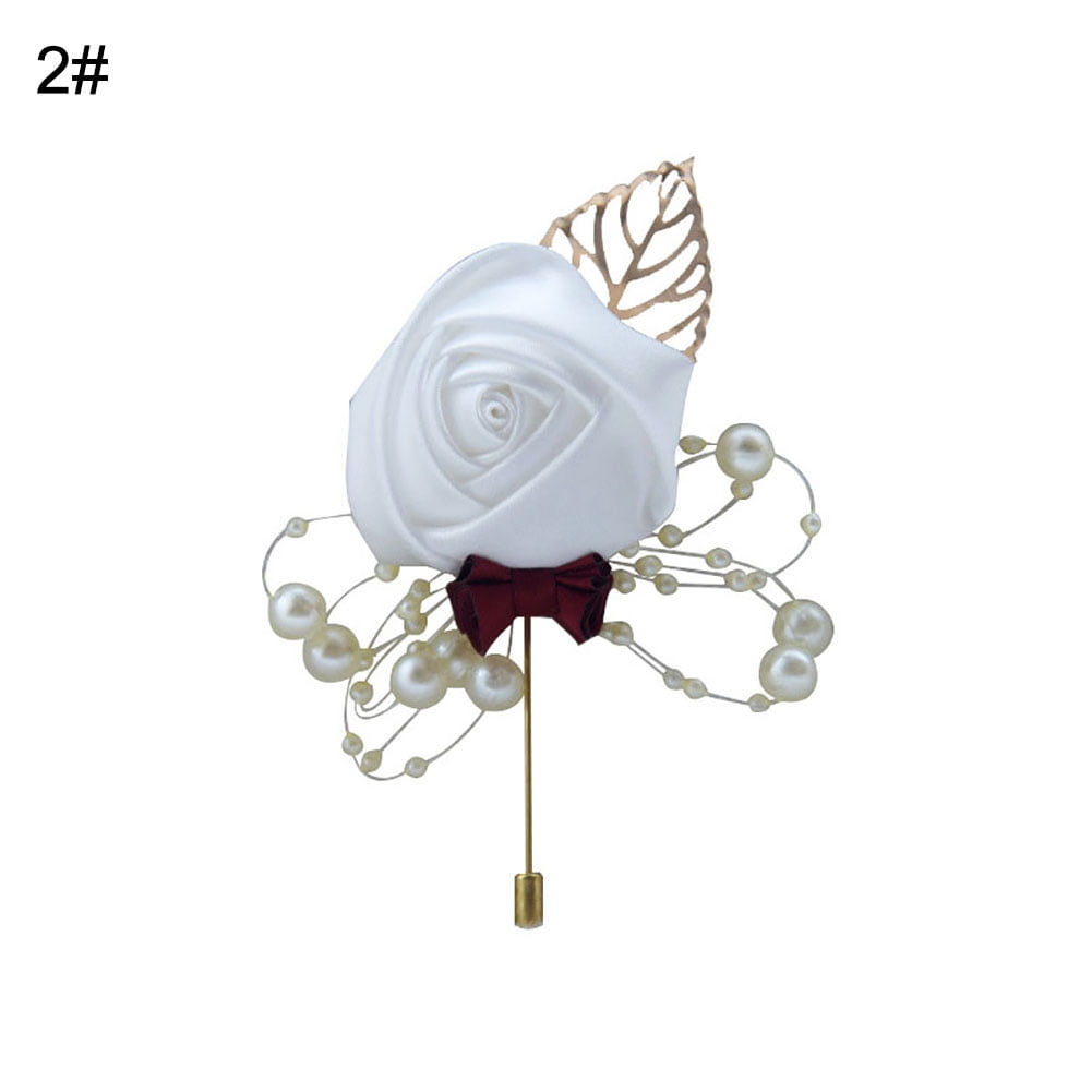 Ayyufe Women Flower Brooch Pin Elegant Artificial Flower Leaf ...