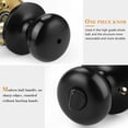 AHGLOP-Black Round Ball Privacy Door Knob - Interior/Exterior, 1 Pack ...
