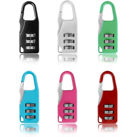 6 Pieces Code Padlock Mini Code Padlock 3 Digit Luggage Combination ...