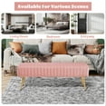 Furniliving Velvet Tufted Ottoman Bench, Modern Upholstered Bedroom ...