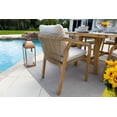 Rimini 7-Piece Modern Teak Wood Patio Outdoor Furniture Dining Set with ...