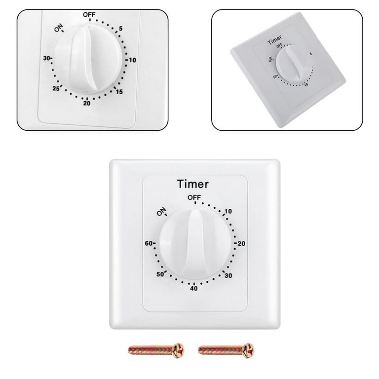 Mechanical Spring Wound Timer Switch Woods 20 Amp 60 Minute In Wall