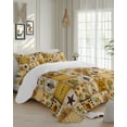 4 Piece Duvet Cover Set Twin, Country Star Bee Gnome Sunflower Soft ...