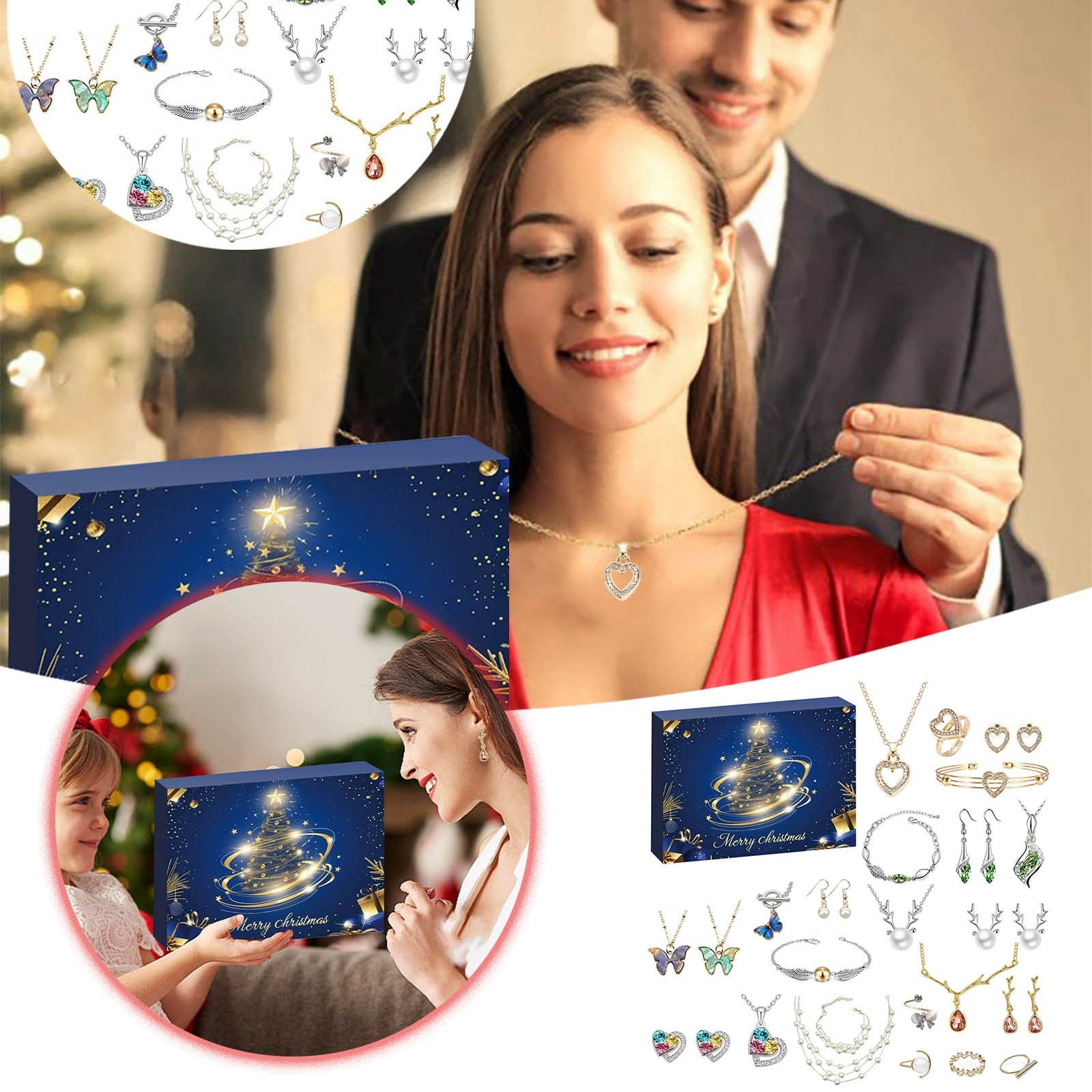 Click here for Vivavault Jewelry Sets Christmas Necklace Earrings... prices