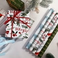 Christmas Wrapping Paper Berry Christmas Tree Little Bird Patterns ...