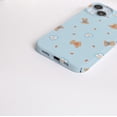 Blue Teddy Bear Cherry Tough Phone Case, Protective Matte Cover with ...