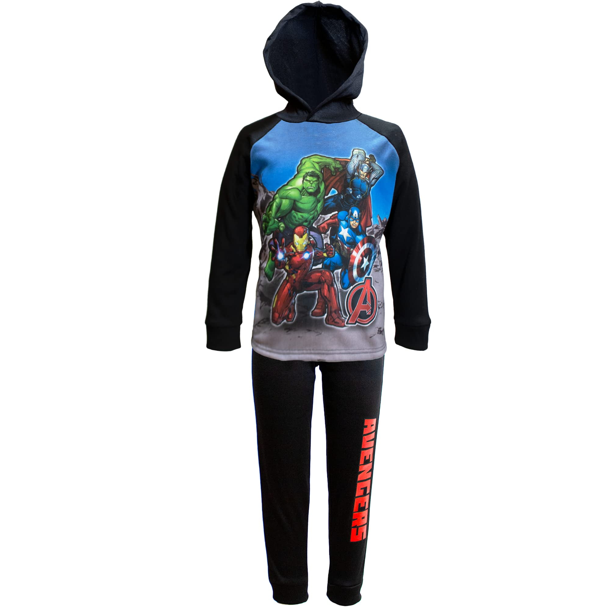 Marvel Avengers 2-Piece Fleece Pants Sets, Superhero Fleece Hoodie and ...