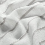 Martha Stewart Laguna Stripe Indoor Polyester Light Filtering Tie Tab Valance and Tier Set ...