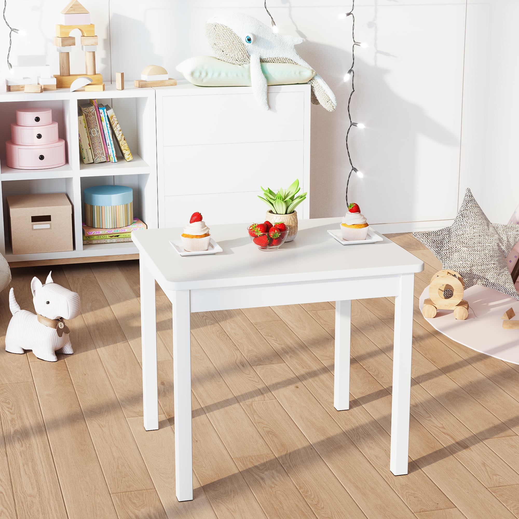 Timy Kids Wood Table for Reading, Eating, Solid Children’s Play Table ...