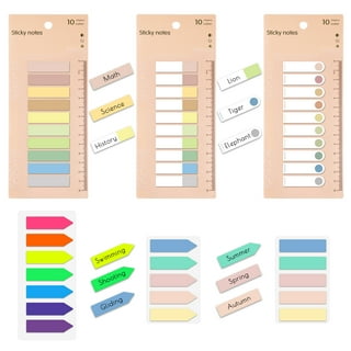 980 Pieces Sticky Notes Flags 7 Color Index Tabs - Walmart.com