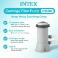 Intex 530 GPH Crystal Clear Swimming Pool Filter Pump & A/C Filter ...