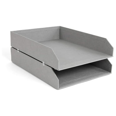 Tomorotec A4 Stackable Desk Letter Tray Set, Document Organizer, Anti ...