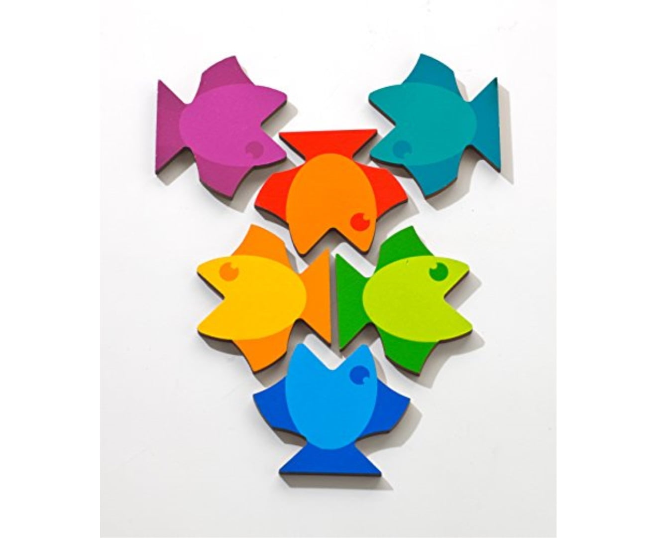 HABA Fish Parquet - 48 Piece Double Sided Rainbow Fish Patterning ...