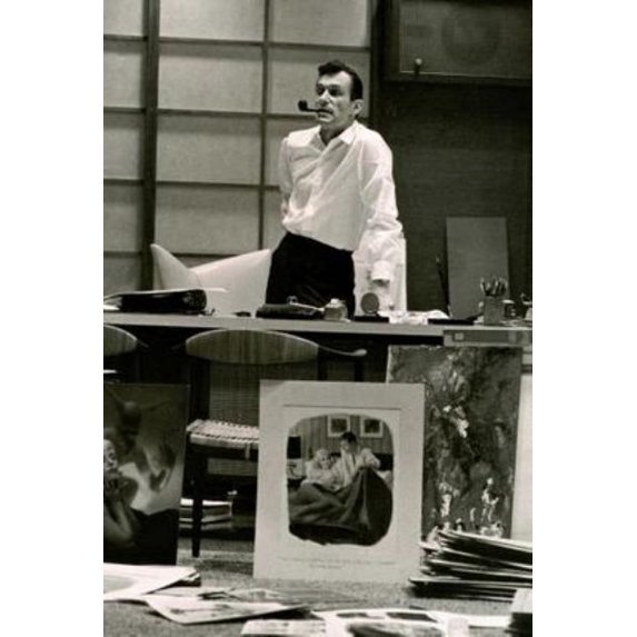 Hugh Hefner Poster Pipe 24x36 Art Decor Art Poster 24x36 Multi-Color ...
