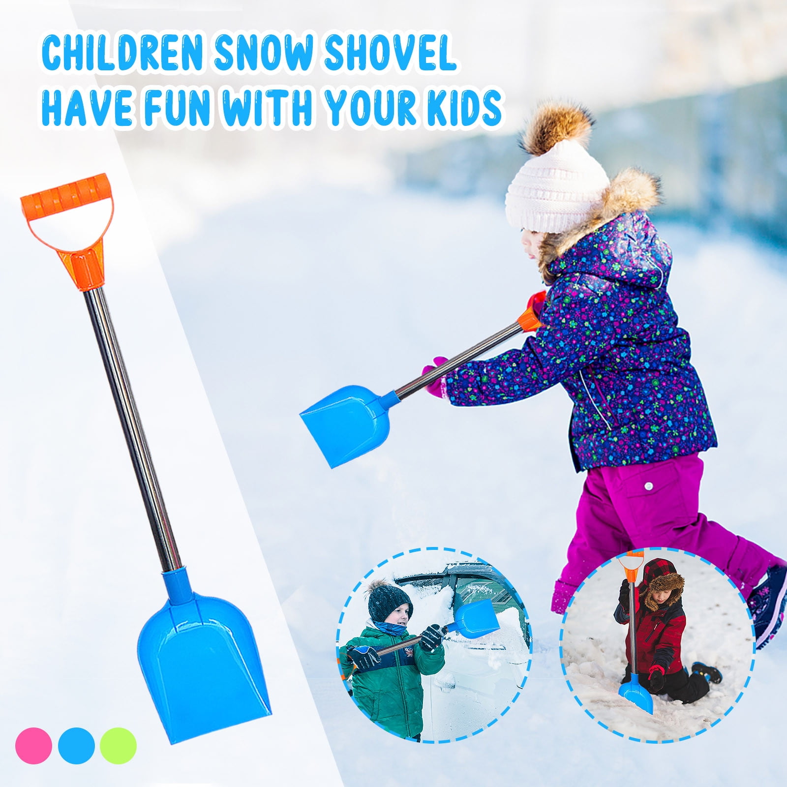 Click here for Safeglitz 47cm Kids Snow Shovel With Stainless Ste... prices