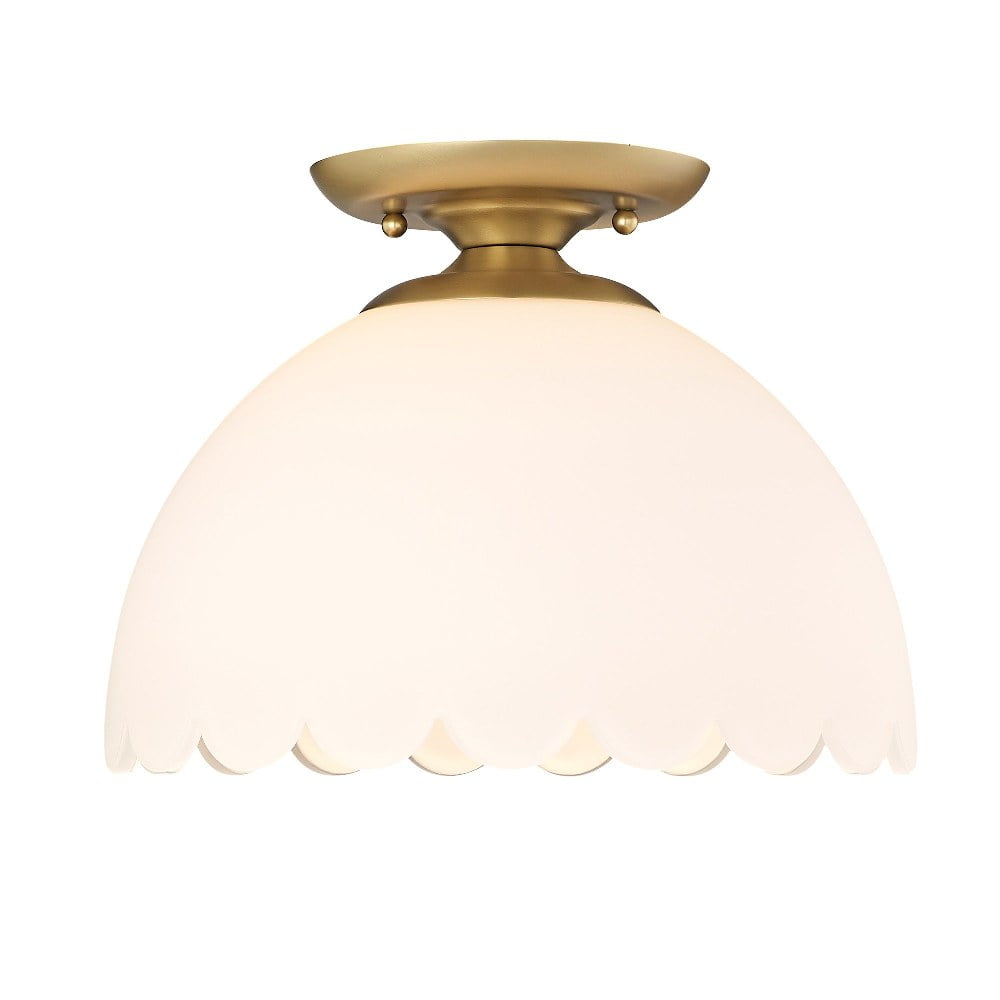 Click here for Golden Lighting Dorinda 1-Light Steel Semi-Flush I... prices