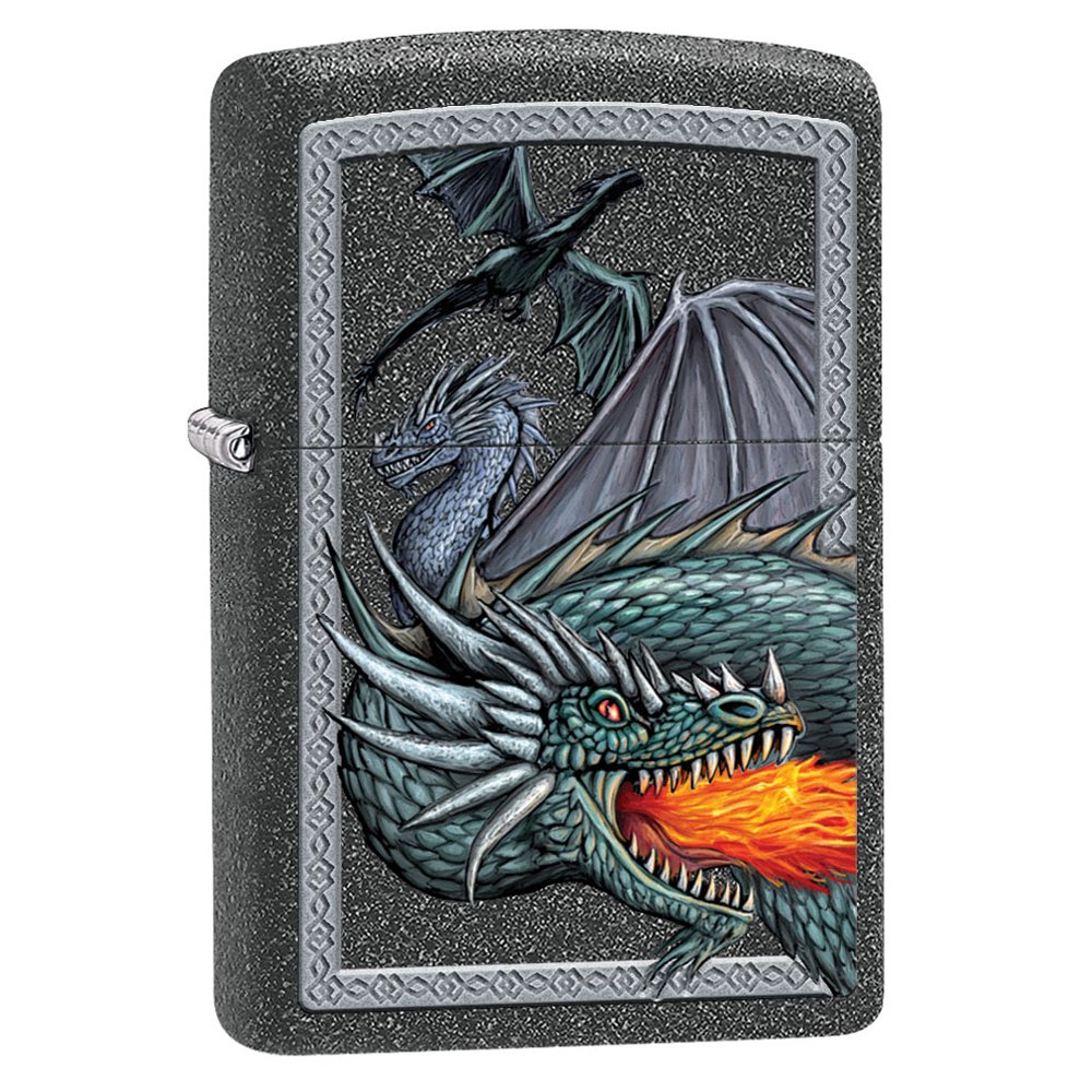 Zippo Lighter: Three Dragons - Iron Stone 79584 - Walmart.com - Walmart.com