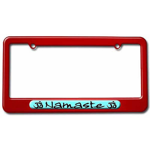 Namaste, Om Aum Yoga License Plate Tag Frame, Multiple Colors - Walmart.com