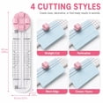 4-in-1 Portable Rotary Paper Cutter For Crafting With Dial Blades Of ...