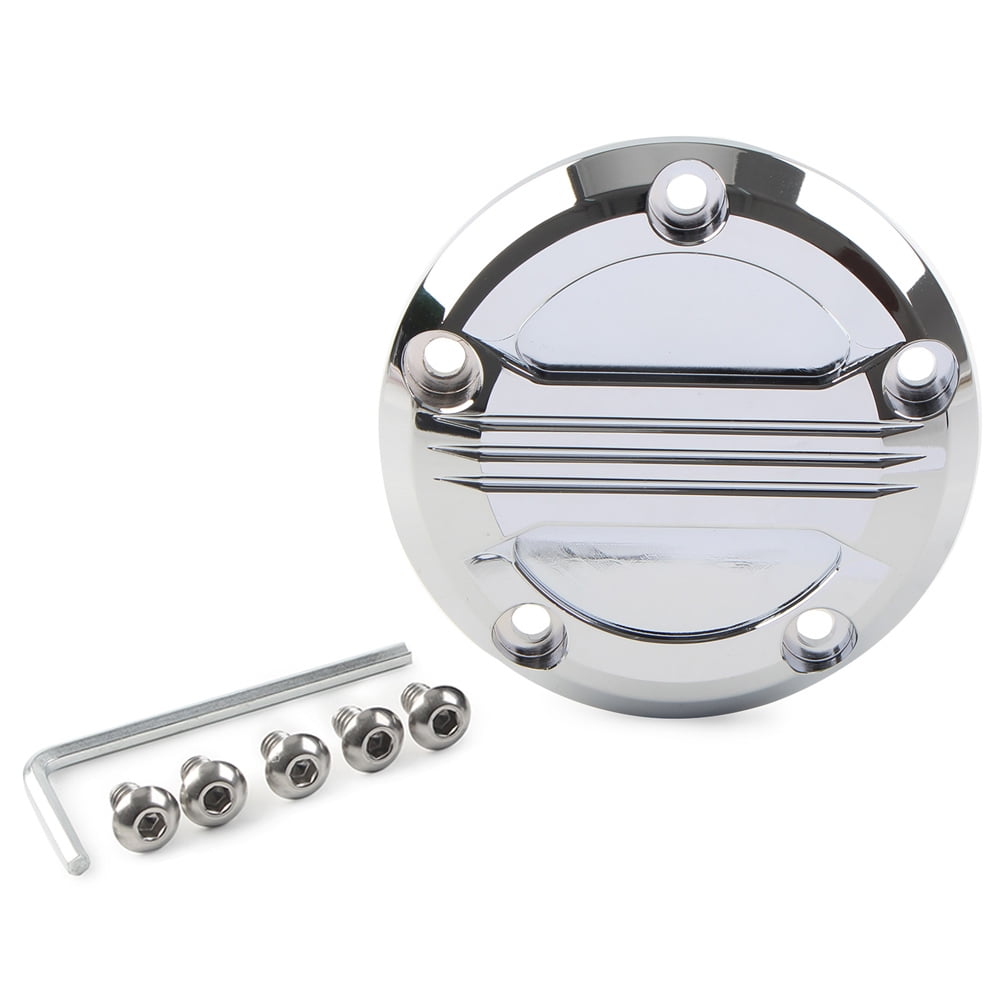 BFY Motorcycle 5 Holes Derby Cover Engine Timing Cover Chrome Timer ...
