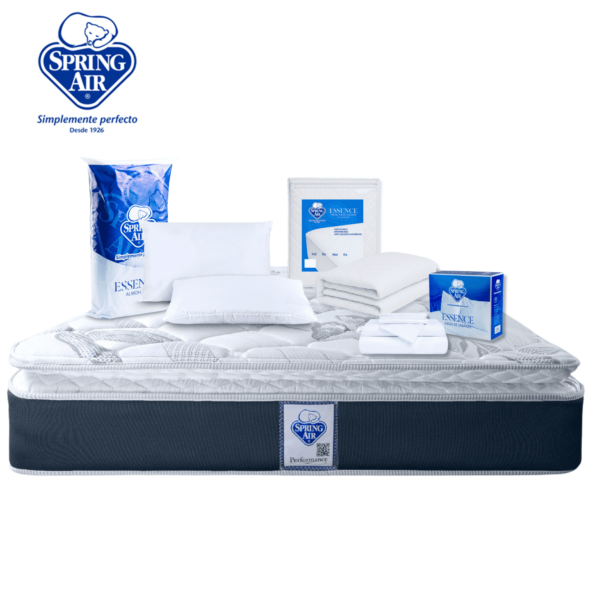 Paquete Colchon King Size + 2 Almohadas + Cubre Colchon + Sabanas ...