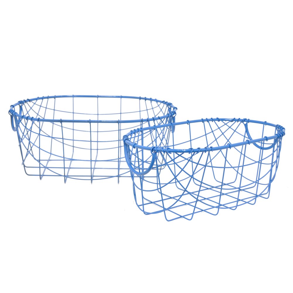 Exceptional Metal Basket Set of 2 Blue - Walmart.com - Walmart.com