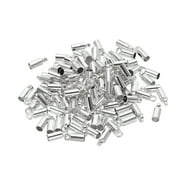 100Pcs Cord End Caps 2mm End Cap Barrel Beads Kumihimo End Caps Brass ...