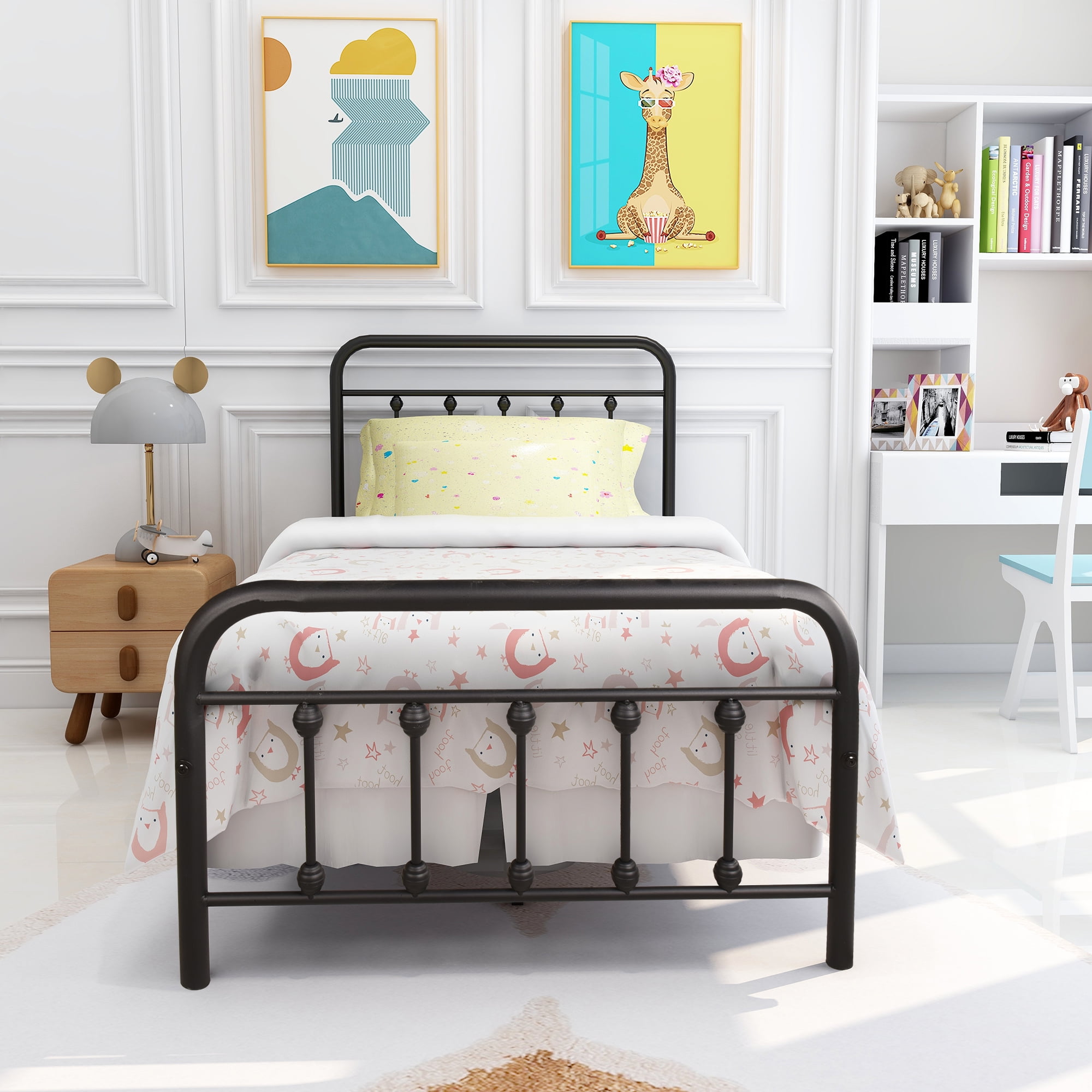 Buy DUMEE Metal Bed Frame with Headboard and Footboard DUMEE Metal ...