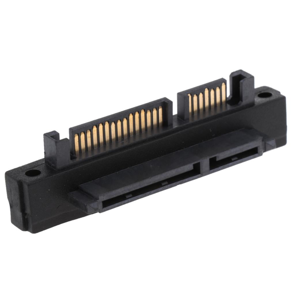 90 Degree 7+15Pin Male To SAS 22 Pin Female Extension Convertor Adapter ...