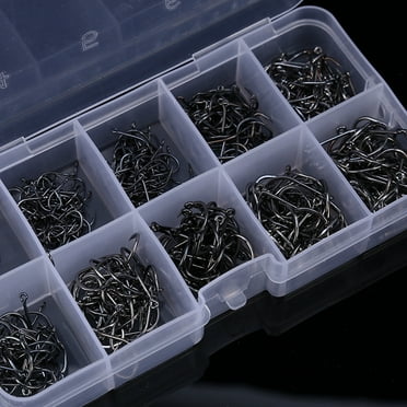 500PCS Small Fishing Hooks, Assorted 10 Sizes(3#-12#) Fish Hooks ...