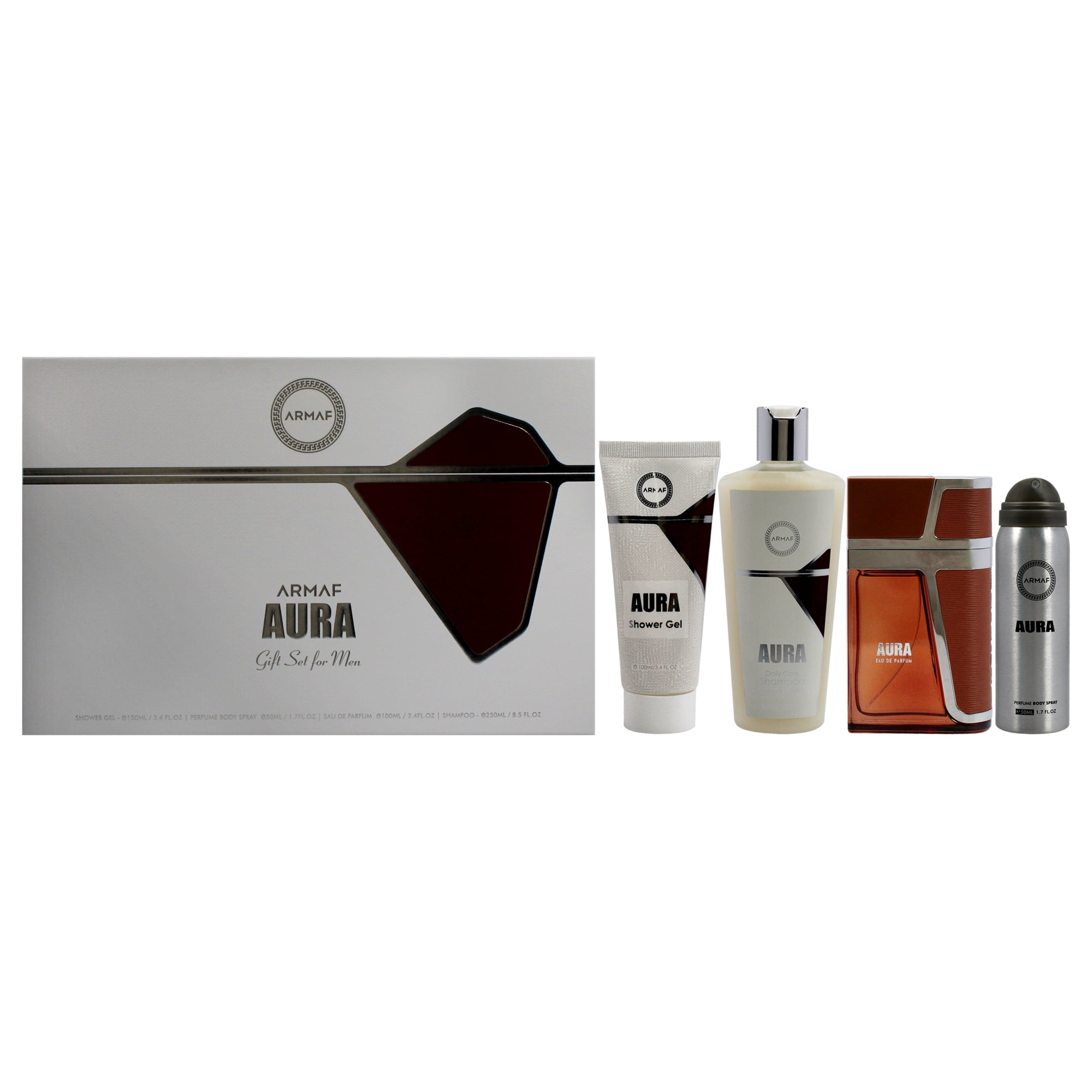 Aura de Armaf para Hombres Juego de Regalo 4 Piezas EDP 3,4 oz ...
