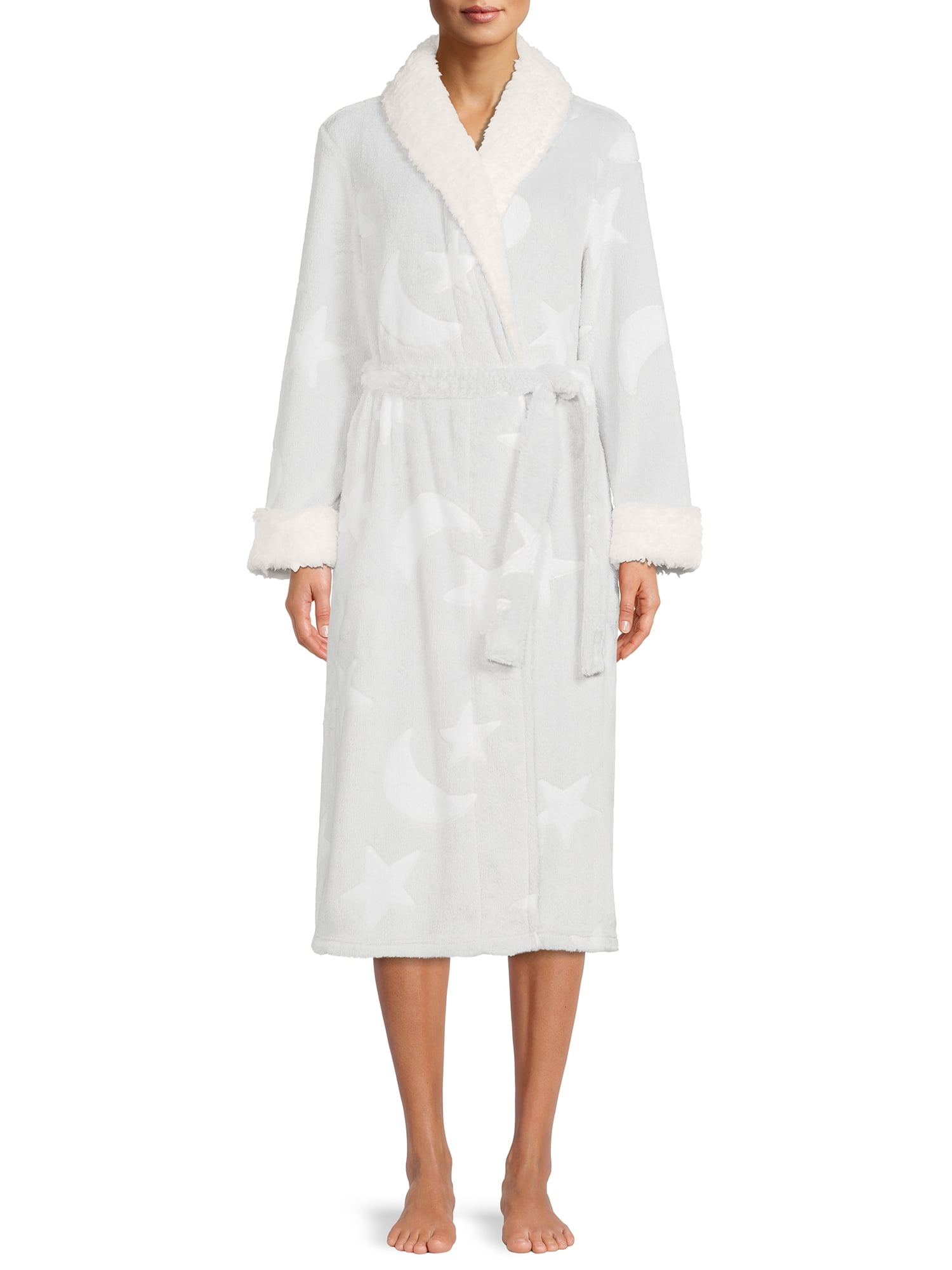 Secret Treasures Women’s and Women’s Plus Super Faux Mink Robe ...