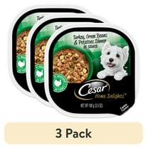 (3 pack) Cesar Home Delights Turkey, Green Beans & Potatoes Dog Food ...