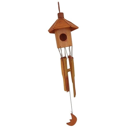 Japanese Style Natural Wooden ing Wind Bell Wall Tree Art Decor Brown ...