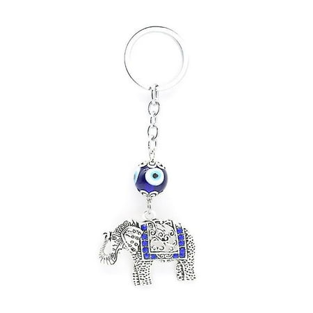 Feng Shui Nazar Blue Evil Eye With Elephant Key Chain Keyring (silver) | Walmart Canada