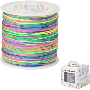 Uxcell Nylon Cord DIY Making Satin String Craft Wire with Plastic Spool ...