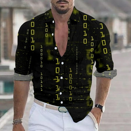 zanvin Men's Linen Shirt Long Sleeve Beach Button Up Shirt Casual Shirt ...