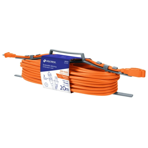 Extensión eléctrica de uso rudo 20 m 2x16 AWG VOLTECK rudo 20 m 2x16 ...