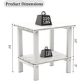 Adirondack Outdoor Side Table, 16" HDPE Patio Side Table with Shelf ...
