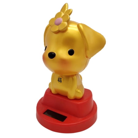 Solar Power Dancing Animal Flower Dog Puppy Model Swing Figure Statue ...